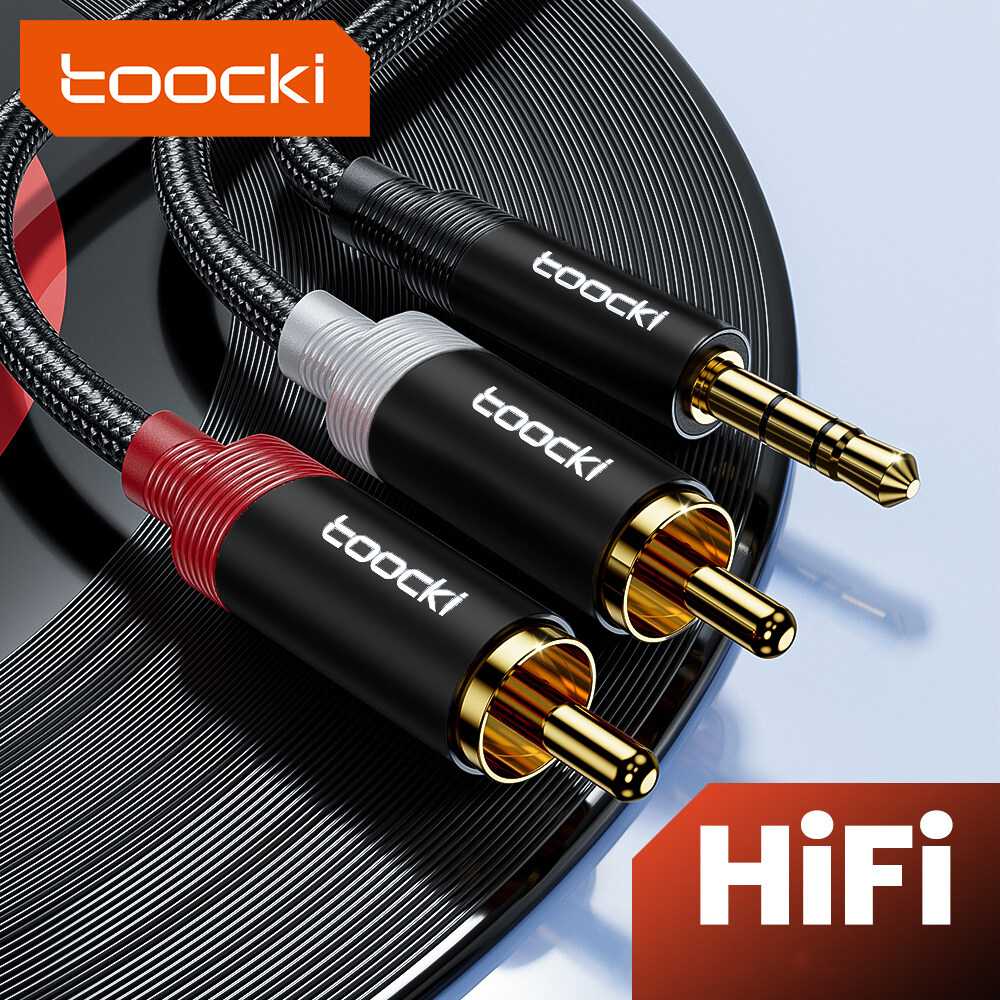 Jual Toocki Kabel Audio Jack 3.5mm to Dual RCA Splitter Stereo