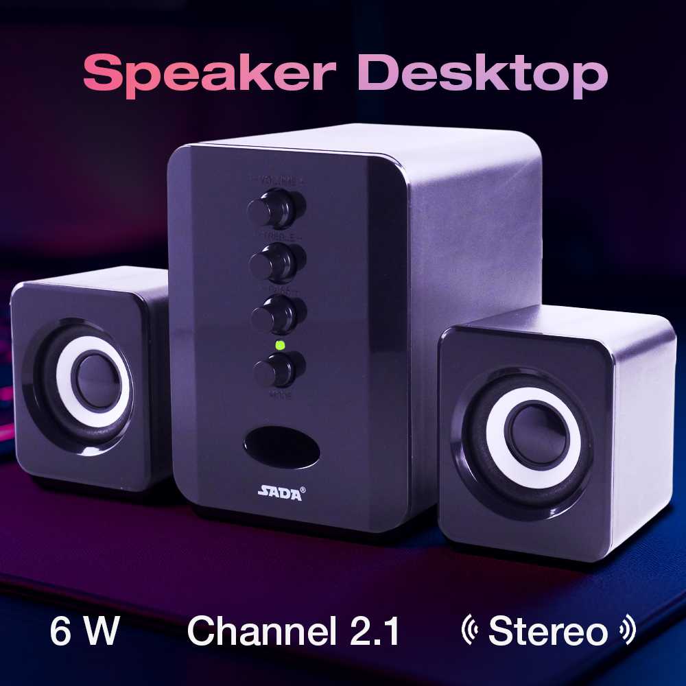 Jual SADA Active Speaker Stereo 2.1 with Subwoofer and USB Power