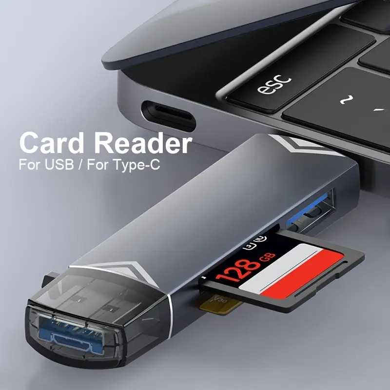 Jual ZXX Card Reader 6in1 Type C USB 3.0 OTG MicroSD - Z61