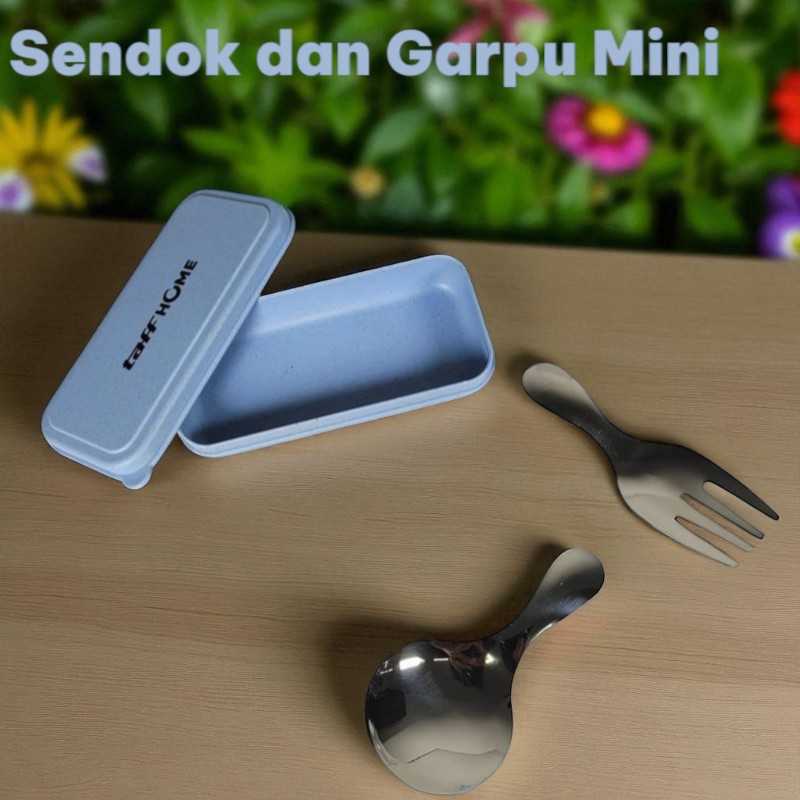 Jual TaffHOME Sendok dan Garpu Mini Cutlery Spoon 304 Stainless