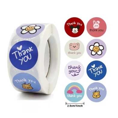 Jual Sticker Stiker Tempel Tempelan Thank You Seal Label Kertas