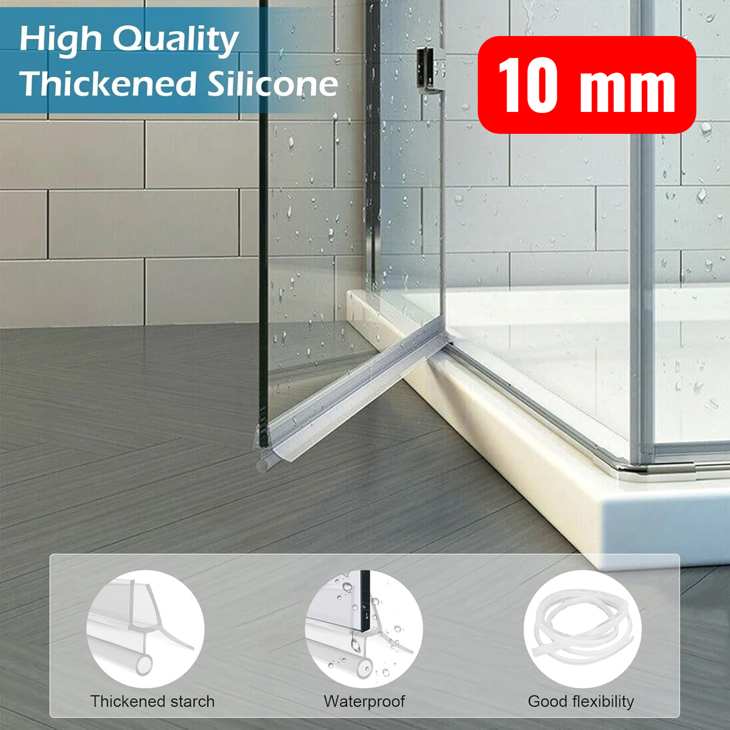 Jual SAVNEE Seal Strip Penutup Celah Pintu Kaca Kamar Mandi PVC