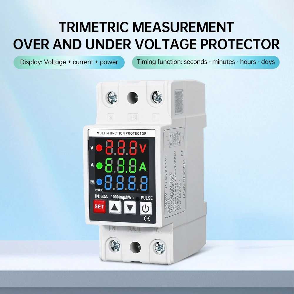 Jual Taffware MCB Digital Din Rail Over Voltage Current | Jakmall.com