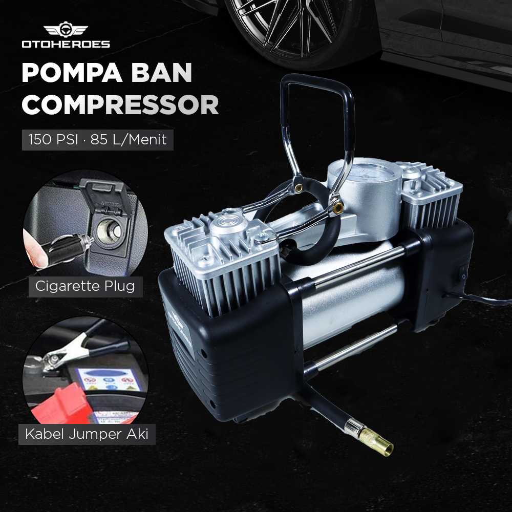 Jual OTOHEROES Pompa Ban Elektrik Portable Air Compressor DC 12V
