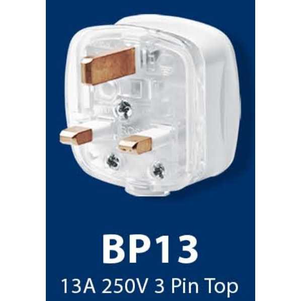 Jual Steker 3 pin Merek Boss BP13 dengan sekering 250v 13A