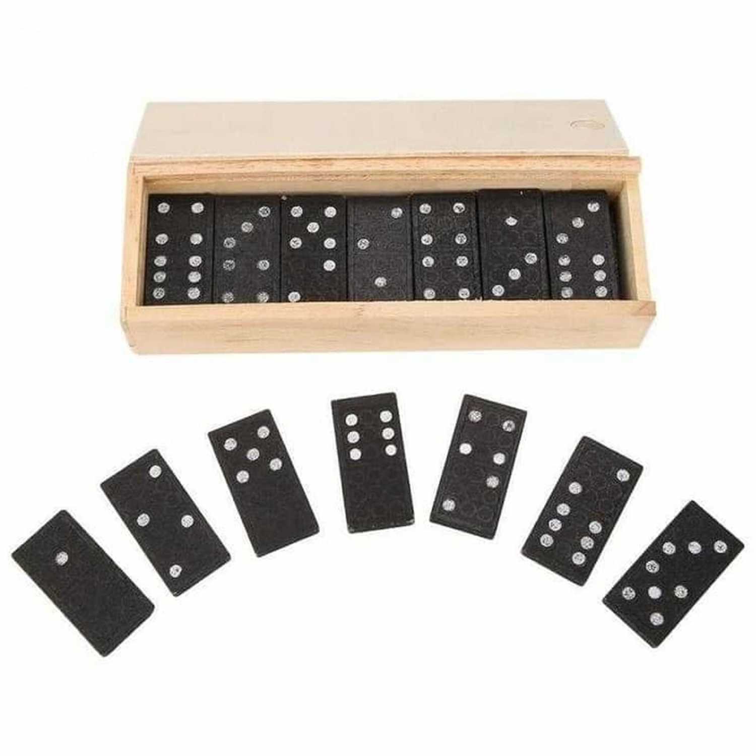 Jual Mainan Kartu domino Kayu Gaple Wood Box Domino Game Board