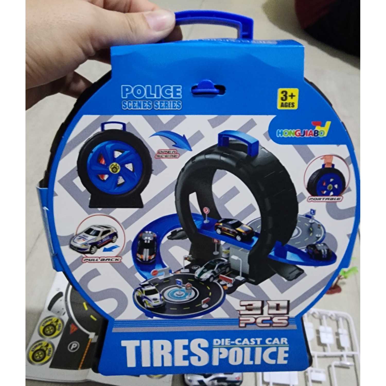 Jual MAINAN PARKING CAR POLICE KOPER TRACK PARKIRAN MOBIL ISI 30