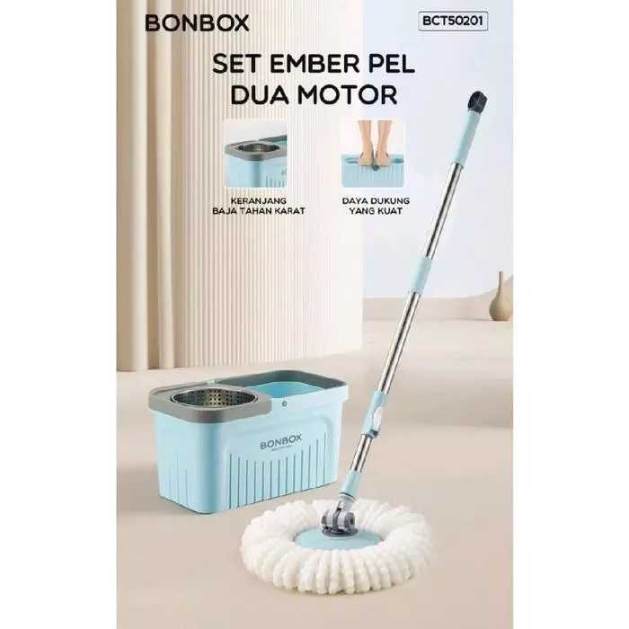 Jual Alat Pel Bonbox BCT50201 Spinning Mop dengan ember putar