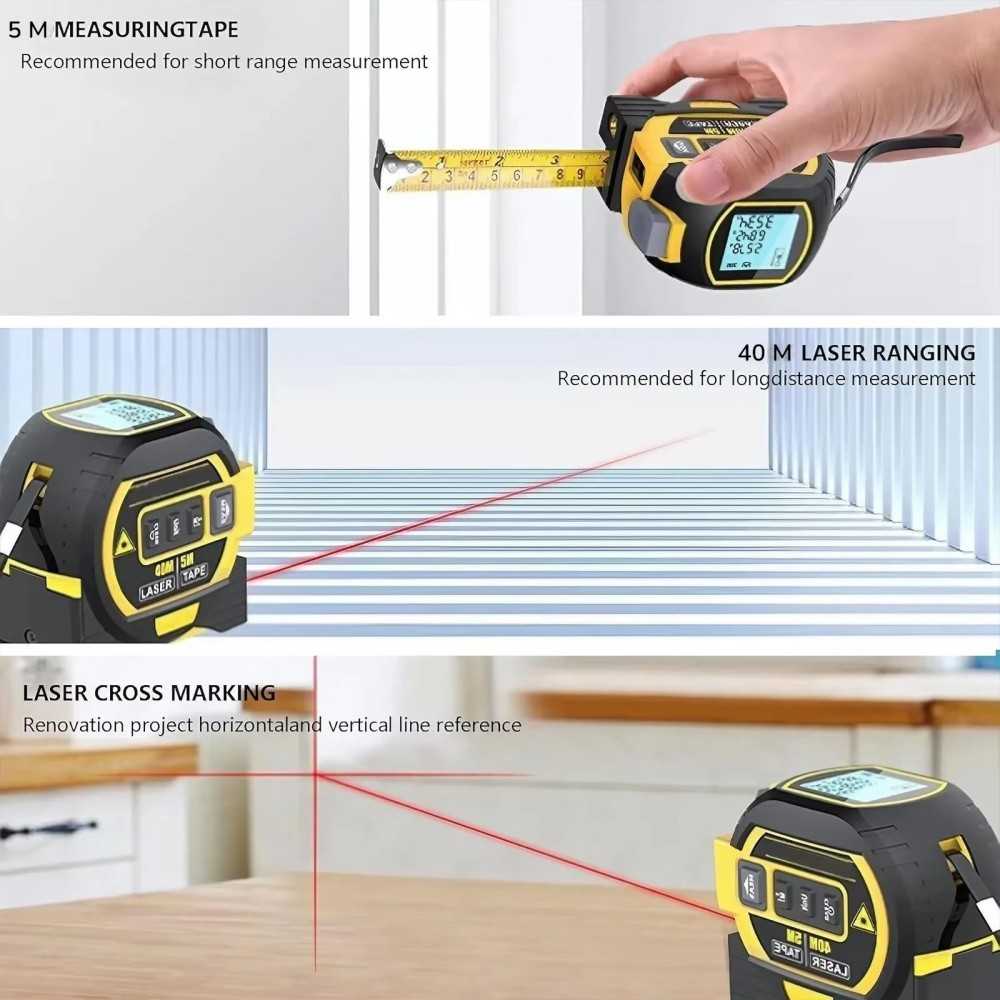 Jual TELEHILL Meteran Laser Digital Distance Meter Rangefinder