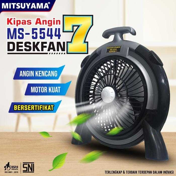 Jual kipas angin 8 inchi seri 7 MS-5544 merk mitsuyama desk fan