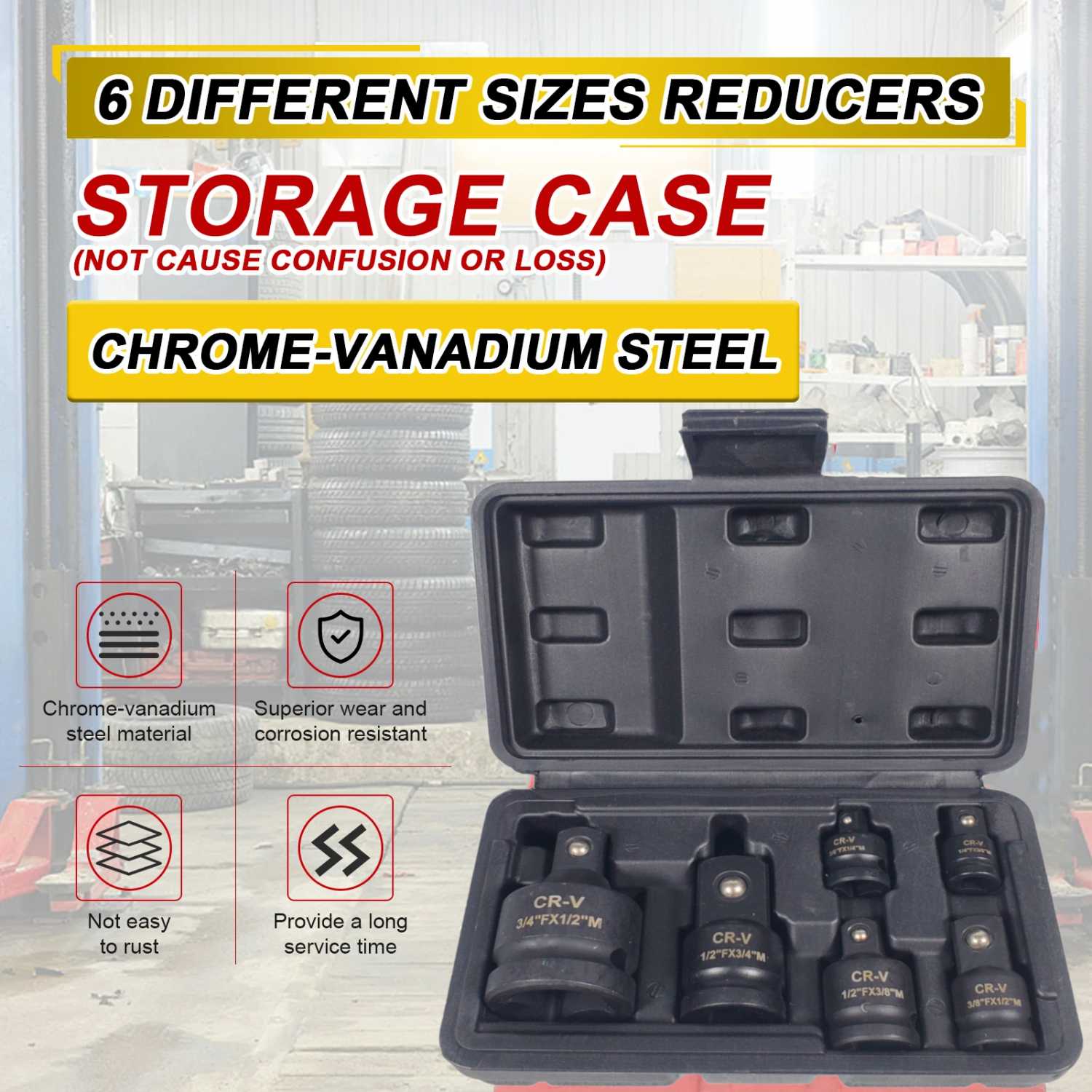 Jual ODN Set Pneumatic Sleeve Adaptor Socket Reducer Repair Tool