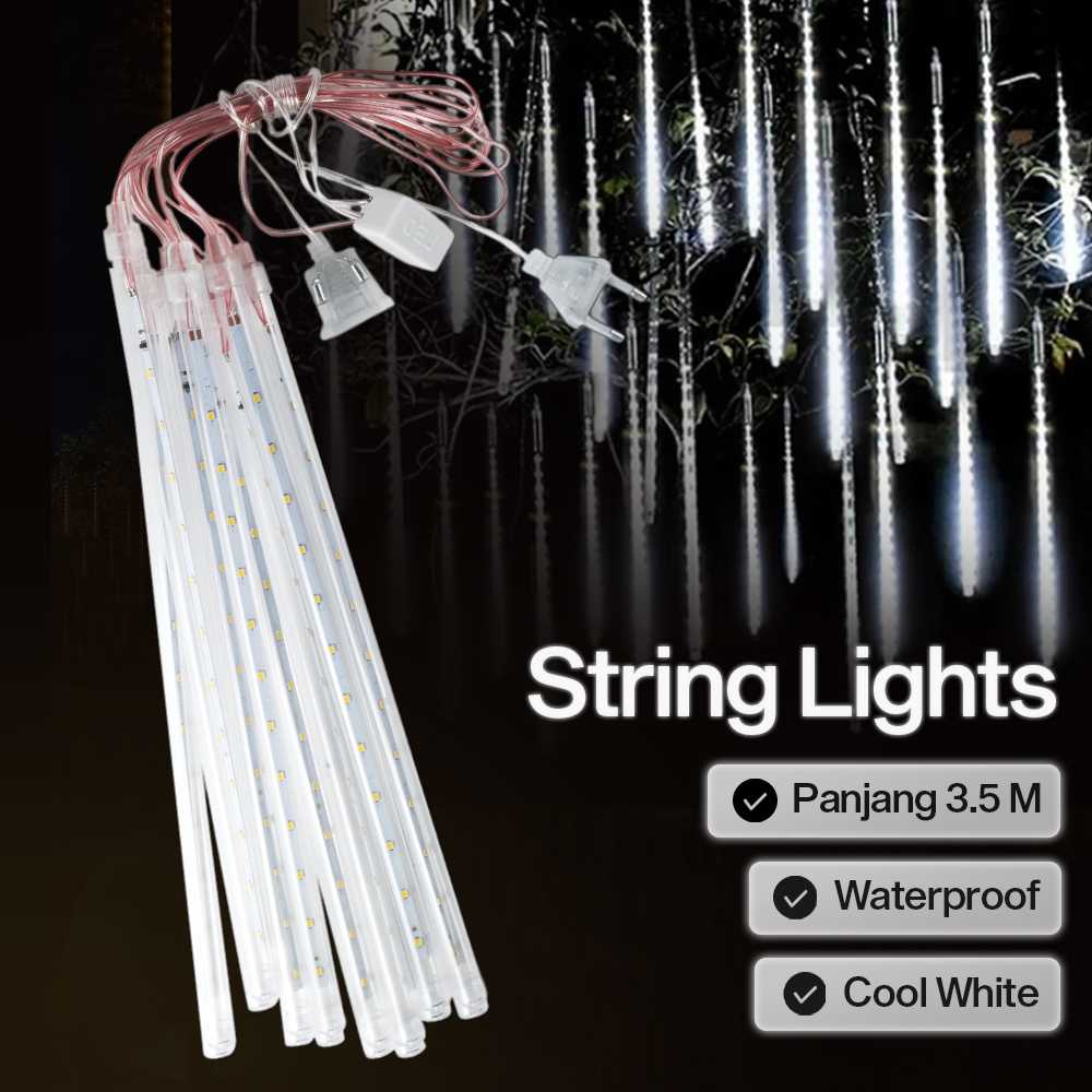 Jual SMD Lampu Hias Gantung String Lights Meteor Rain Cool White
