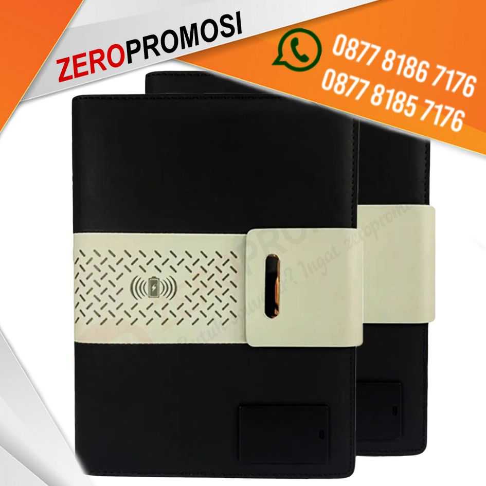 Jual Souvenir Buku Agenda Maven AGPB01 Dengan Powerbank Wireless
