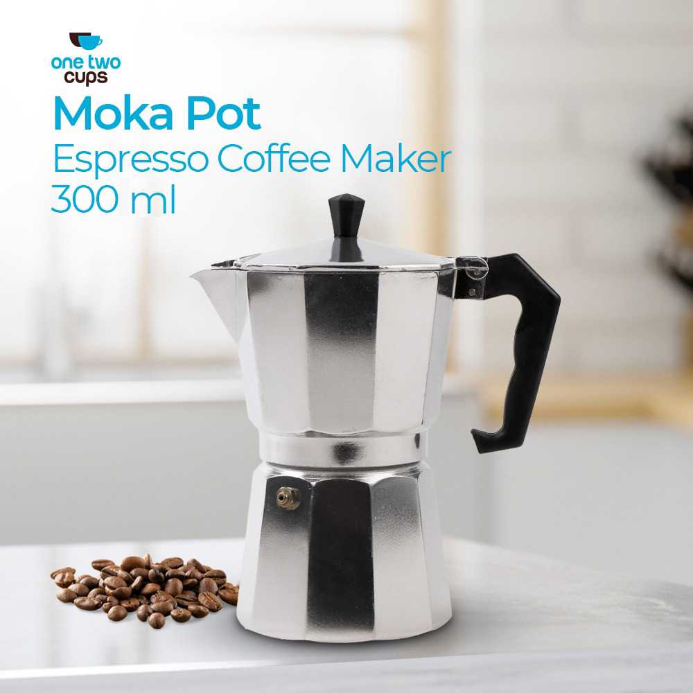 Jual One Two Cups Moka Pot Teko Kopi Espresso Coffee Stovetop 6