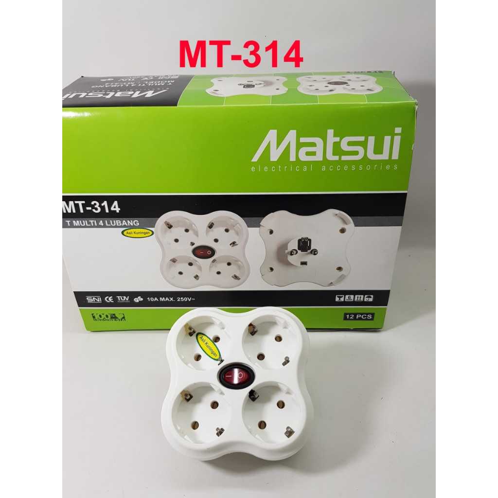Jual T MULTI STOP KONTAK ARDE 4 IN 1 + SAKLAR LAMPU Merk MATSUI