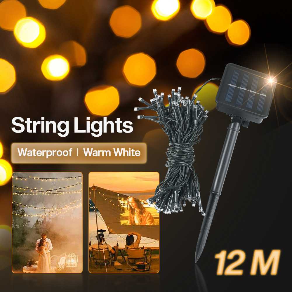 Jual TaffLED Lampu Hias String Lights Dekorasi Taman Solar 12M