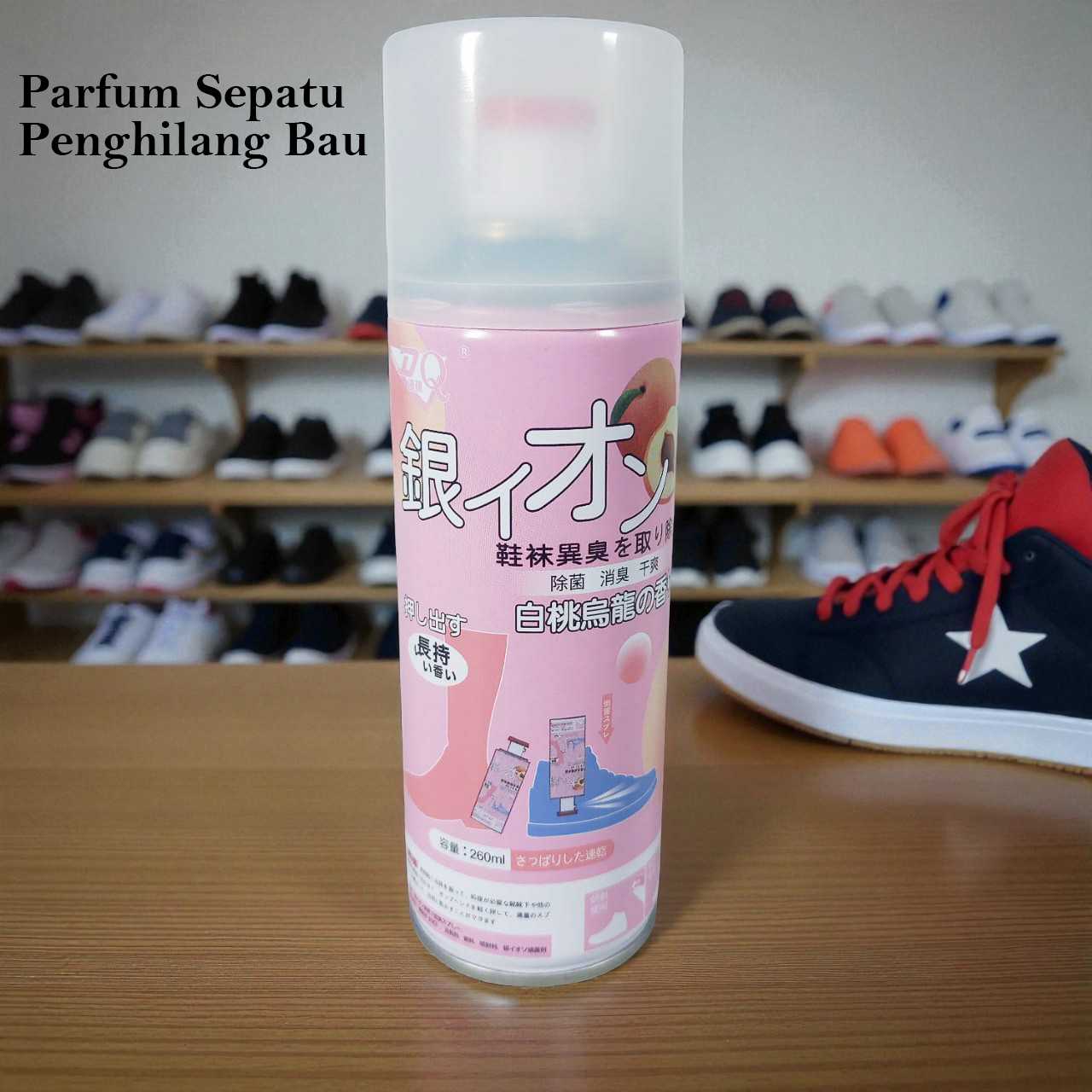 Jual DQ Parfum Sepatu Penghilang Bau Shoe Deodorizer Spray 260ml