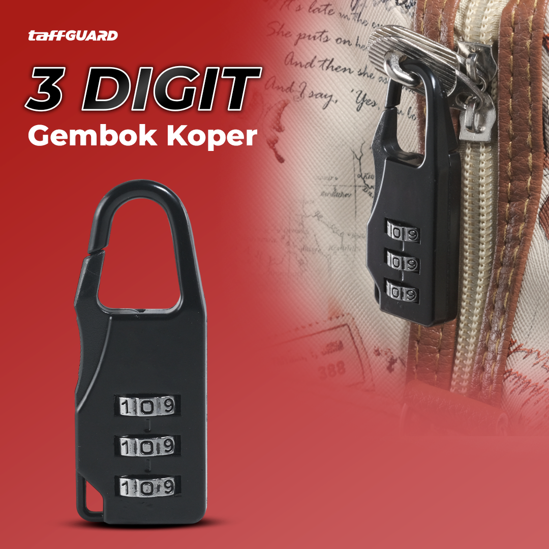 Jual TaffGUARD Gembok Koper Kode Angka Safety Lock Portable 3