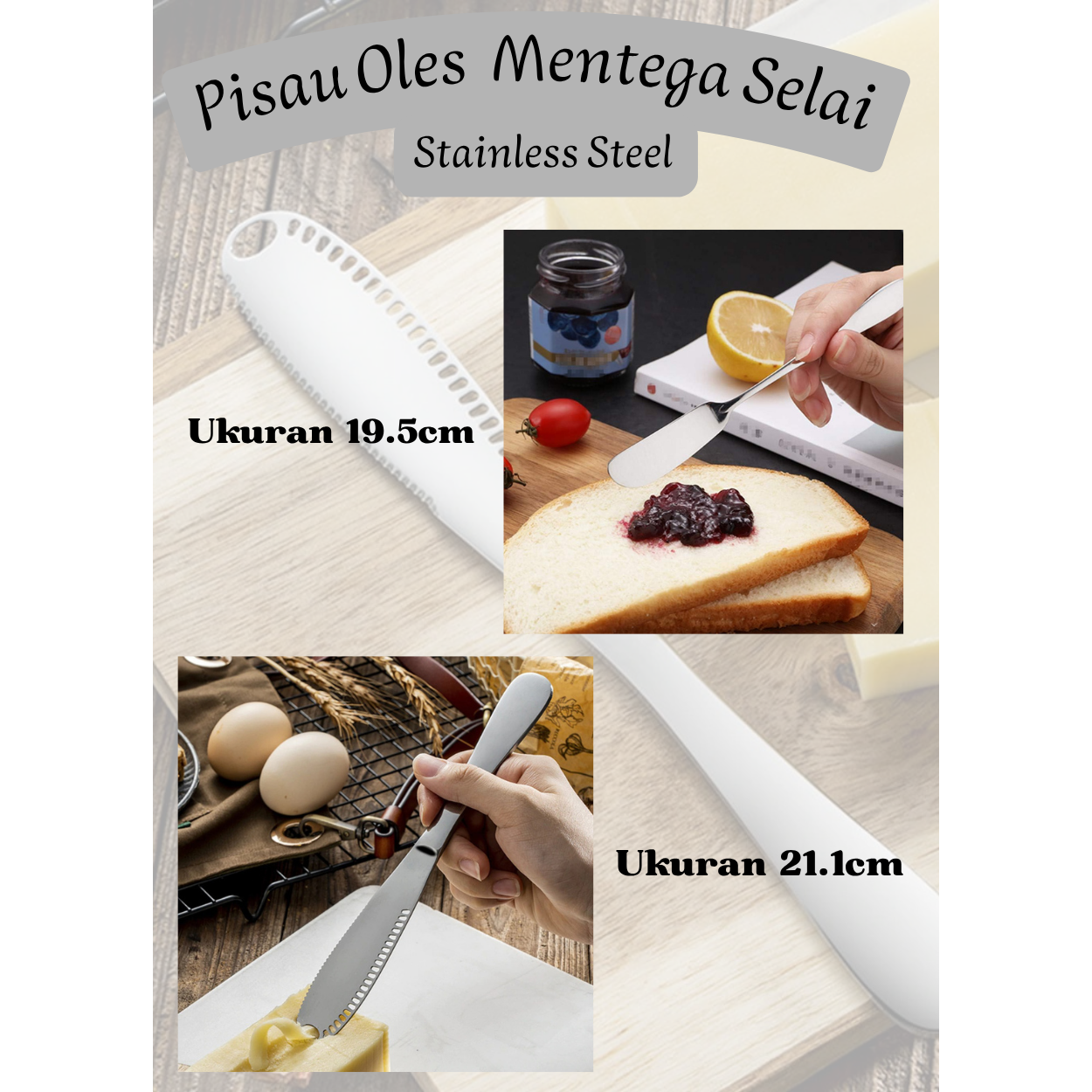 Jual Pisau Oles Mentega Margarin Selai Butter Knife Stainless
