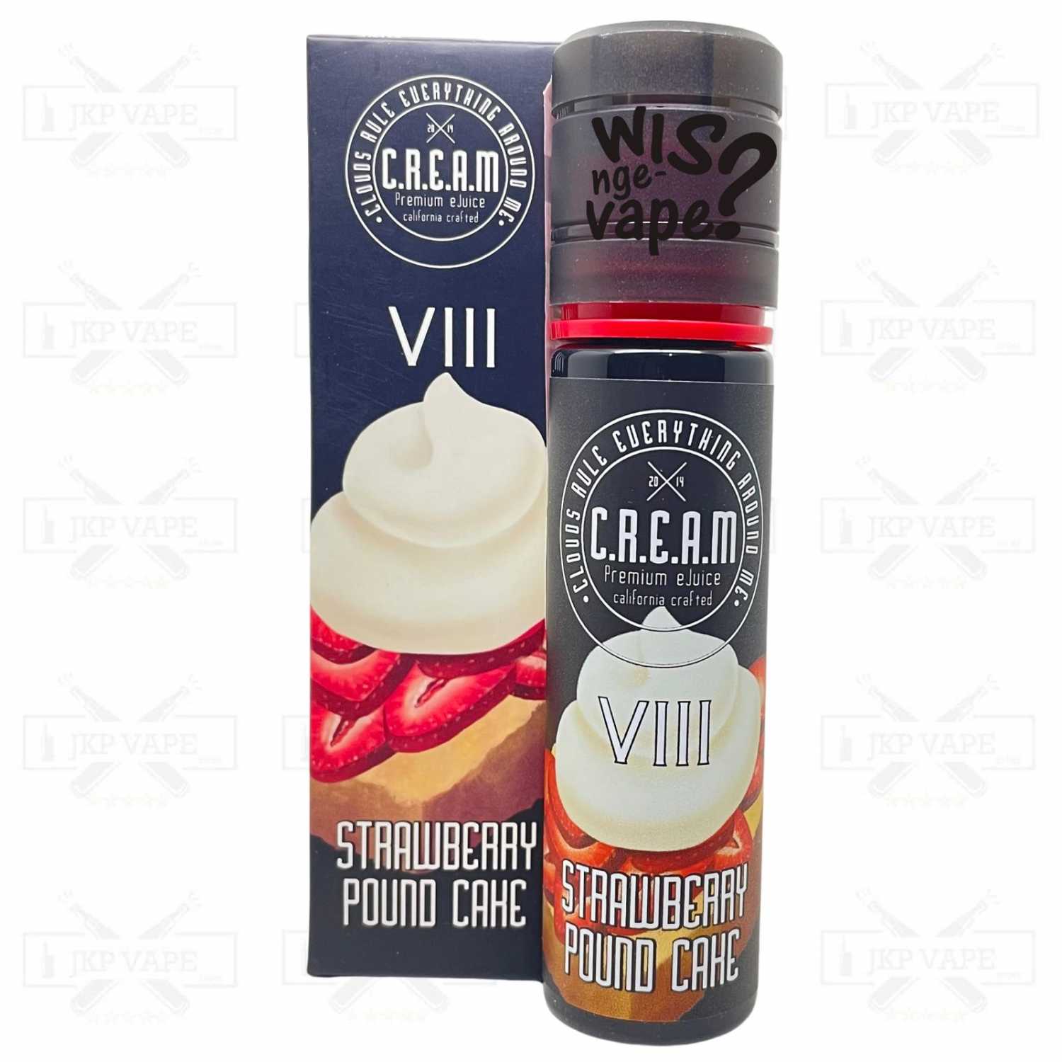 Jual CREAM VIII Strawberry Poundcake 60ml - Liquid Vape By EJM