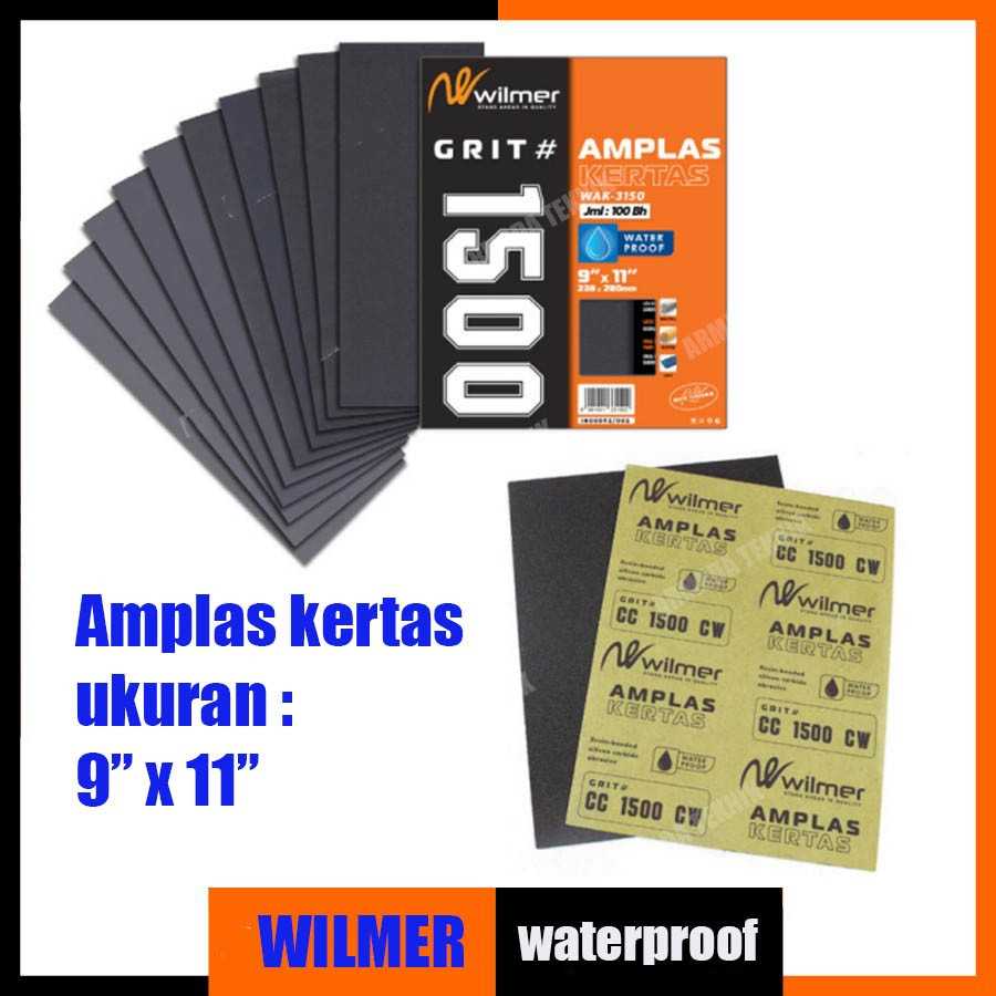 Jual AMPLAS KERTAS LEMBARAN WATERPROOF WILMER | Jakmall.com