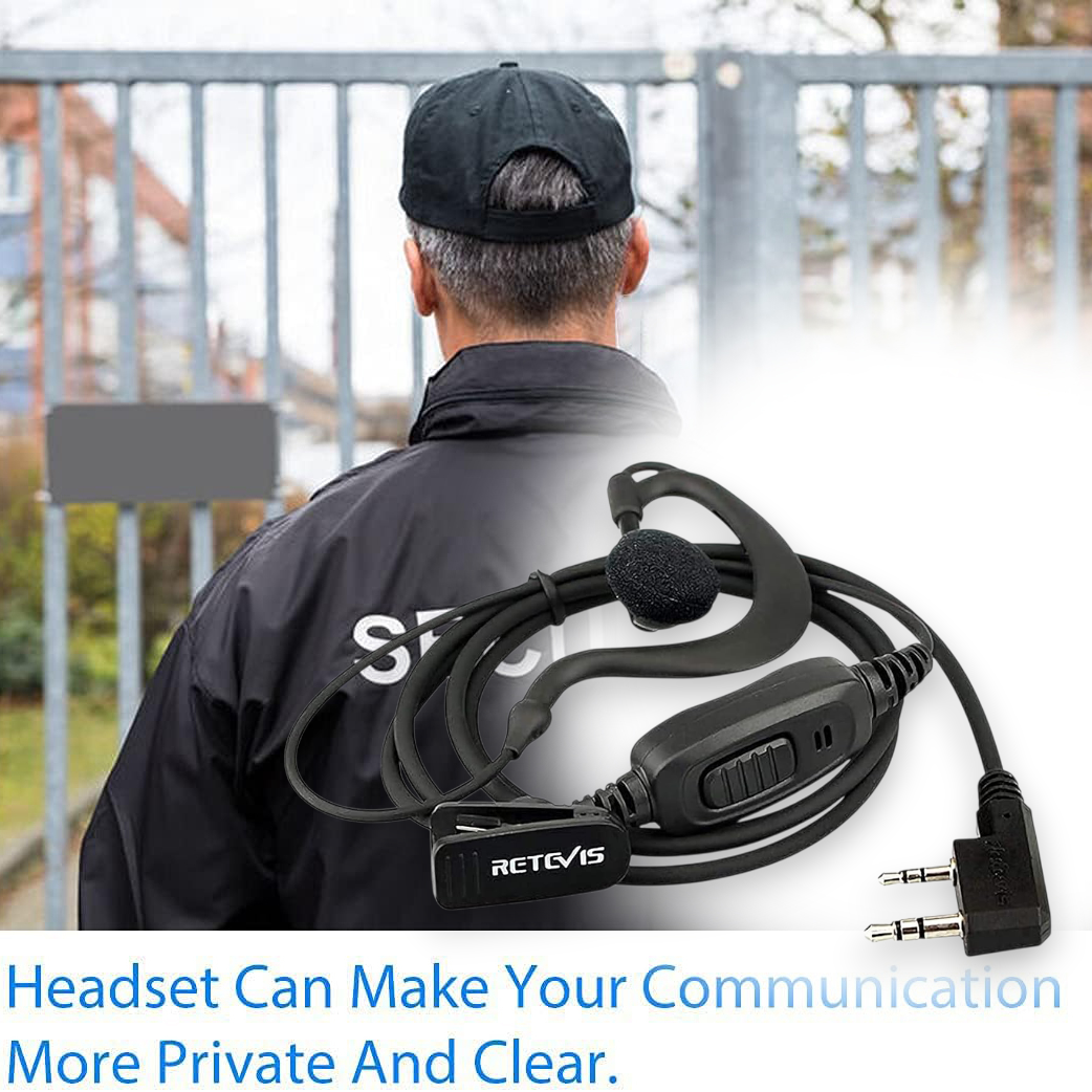 Jual RETEVIS Headset Mikrofon In-ear C Type for HT Walkie Talkie