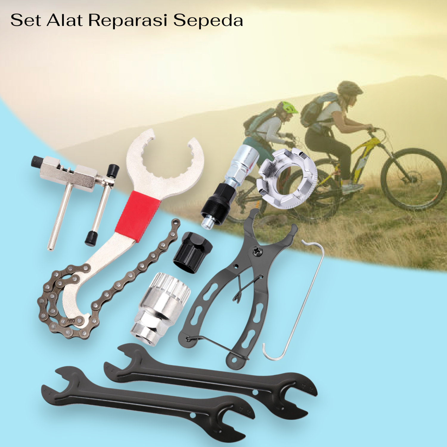 Jual VXM Set Alat Reparasi Sepeda 9in1 Kunci Crank BB Hollowtech