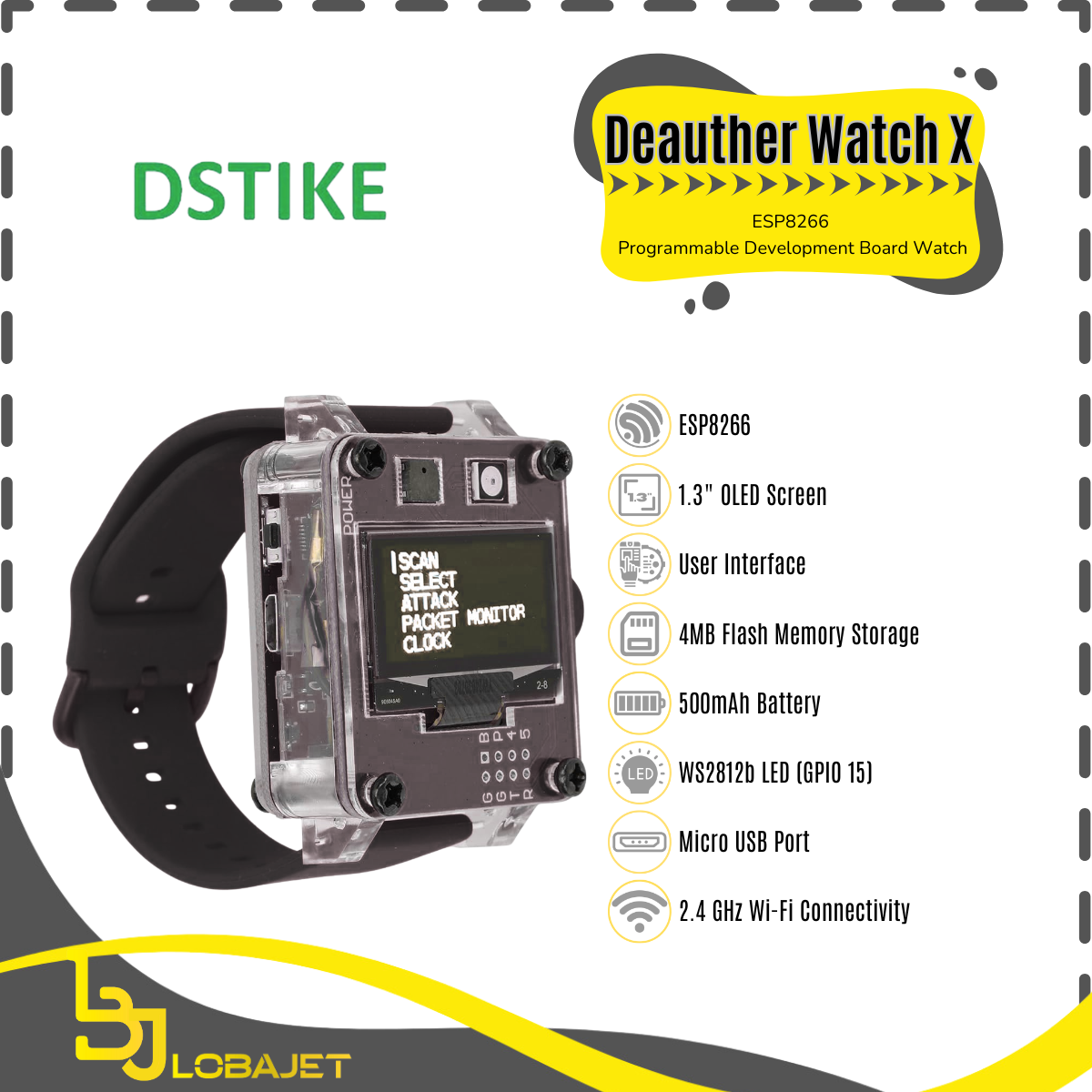 Jual DSTIKE Deauther Watch X - ESP8266 Programmable Development