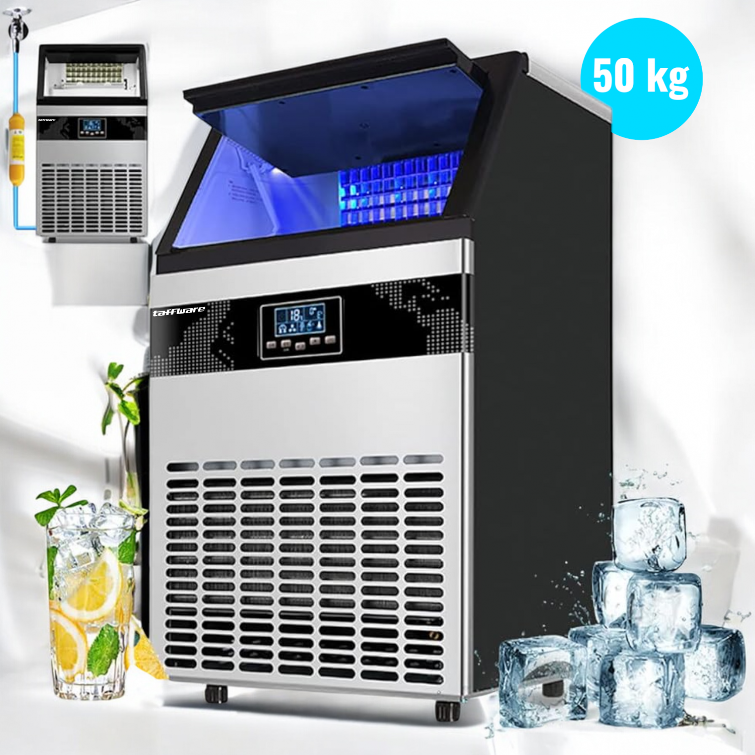 Jual Taffware Mesin Es Batu Kotak Otomatis Ice Maker Machine