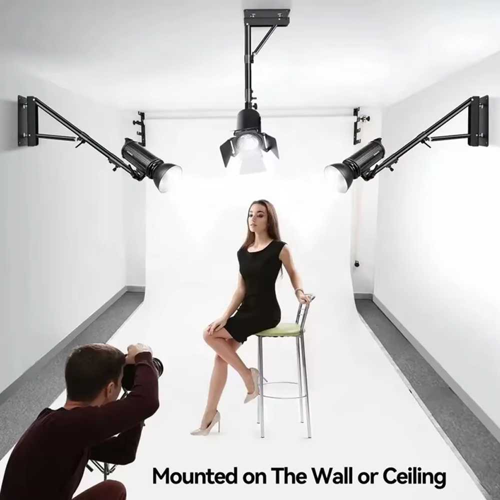 Jual Selens Bracket Lampu Studio Dinding Triangle Wall Mount