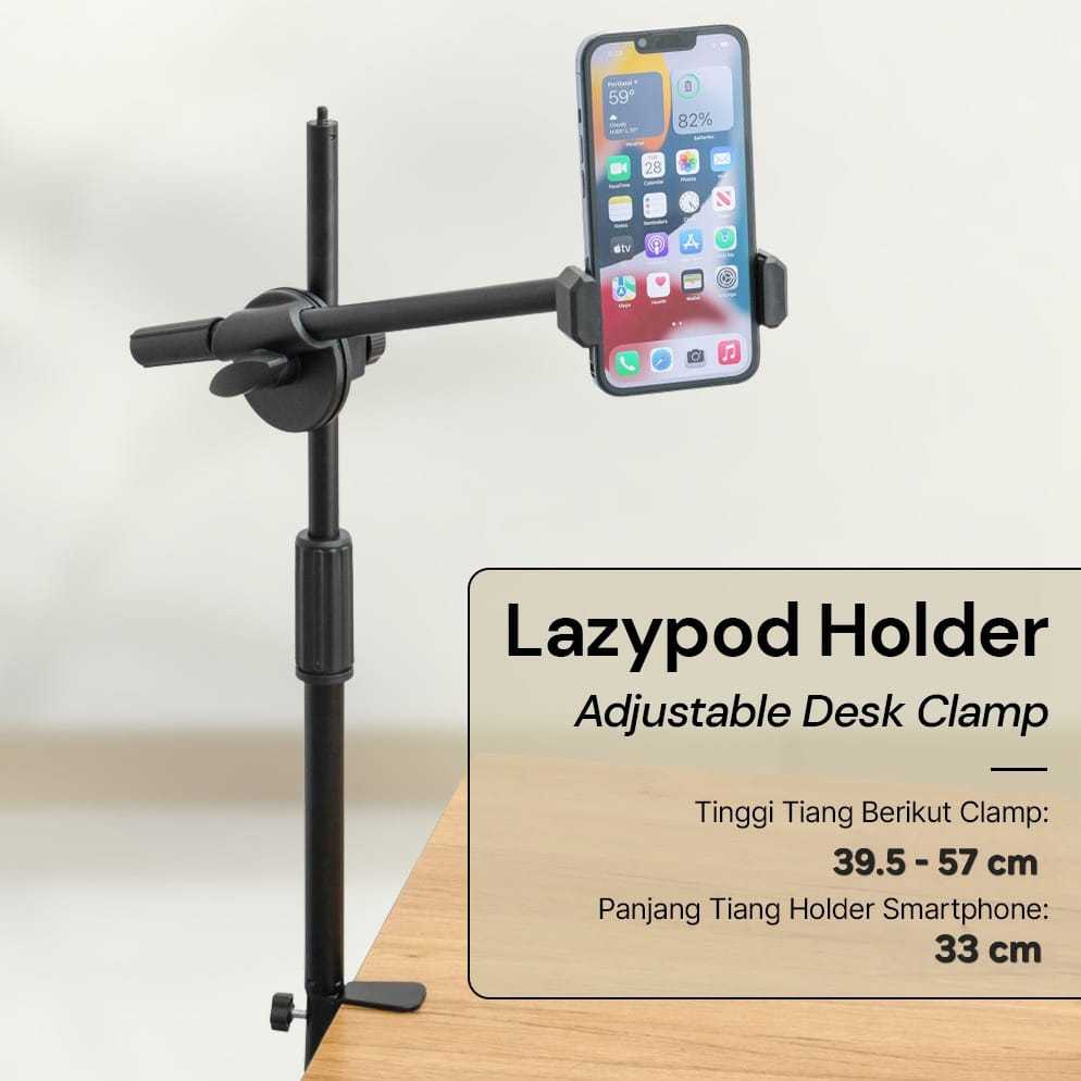 Jual TaffSTUDIO Lazypod Holder HP Horizontal Stand Adjustable