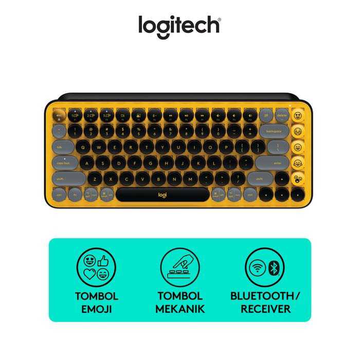 Jual Logitech Keyboard Wireless Mechanical Compact Size Emoji