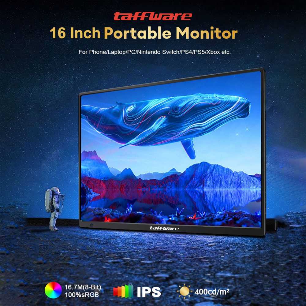 Jual Taffware Portable Monitor Touchscreen 16 Inch IPS FHD 60Hz