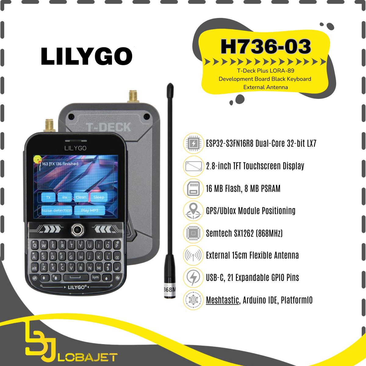 Jual LILYGO T-Deck Plus ESP32-S3 LoRa GPS Development Board
