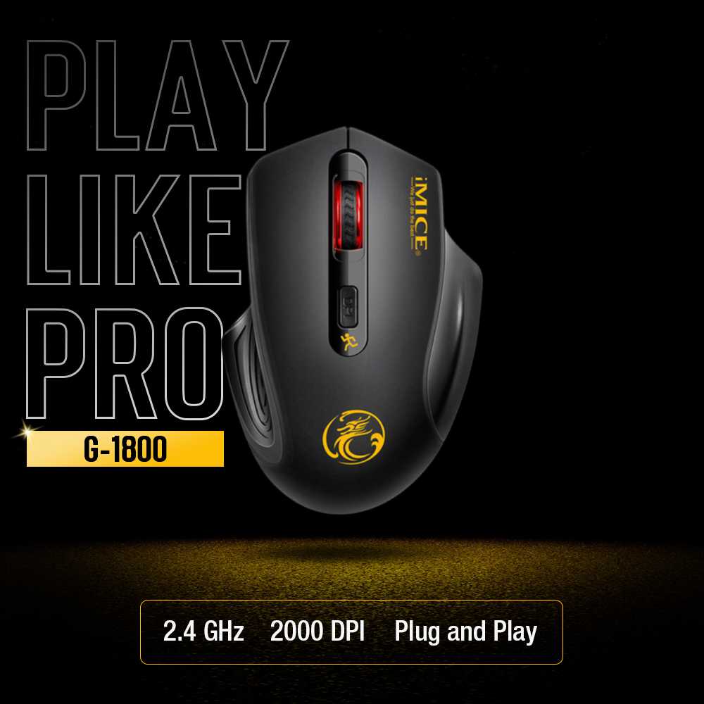 Jual iMICE Mouse Gaming Wireless Optical 2.4GHz Ergonomic 4 Key