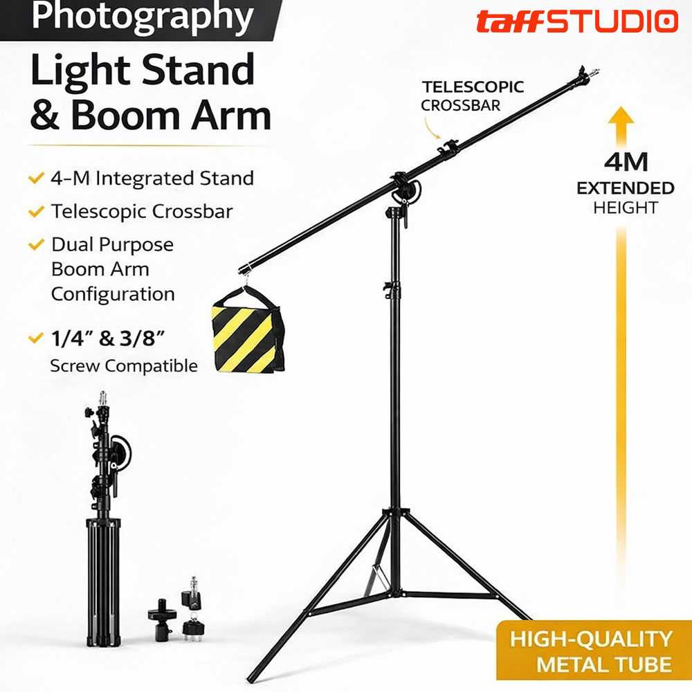 Jual TaffSTUDIO Tripod Light Stand Studio Photography 4M with