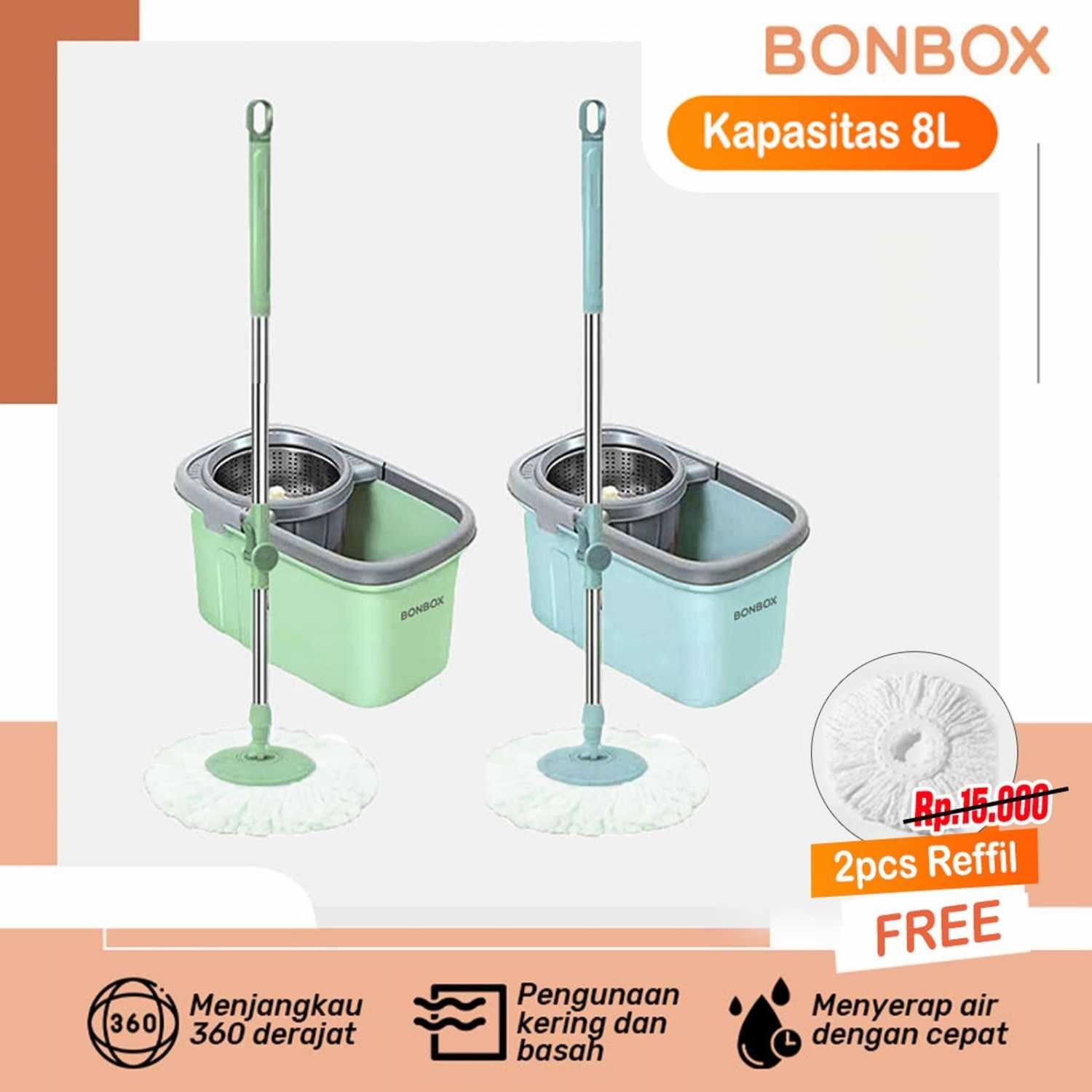 Jual Alat Pel Lantai Ember 2 in 1 Bonbox BCT3612B dengan Ember