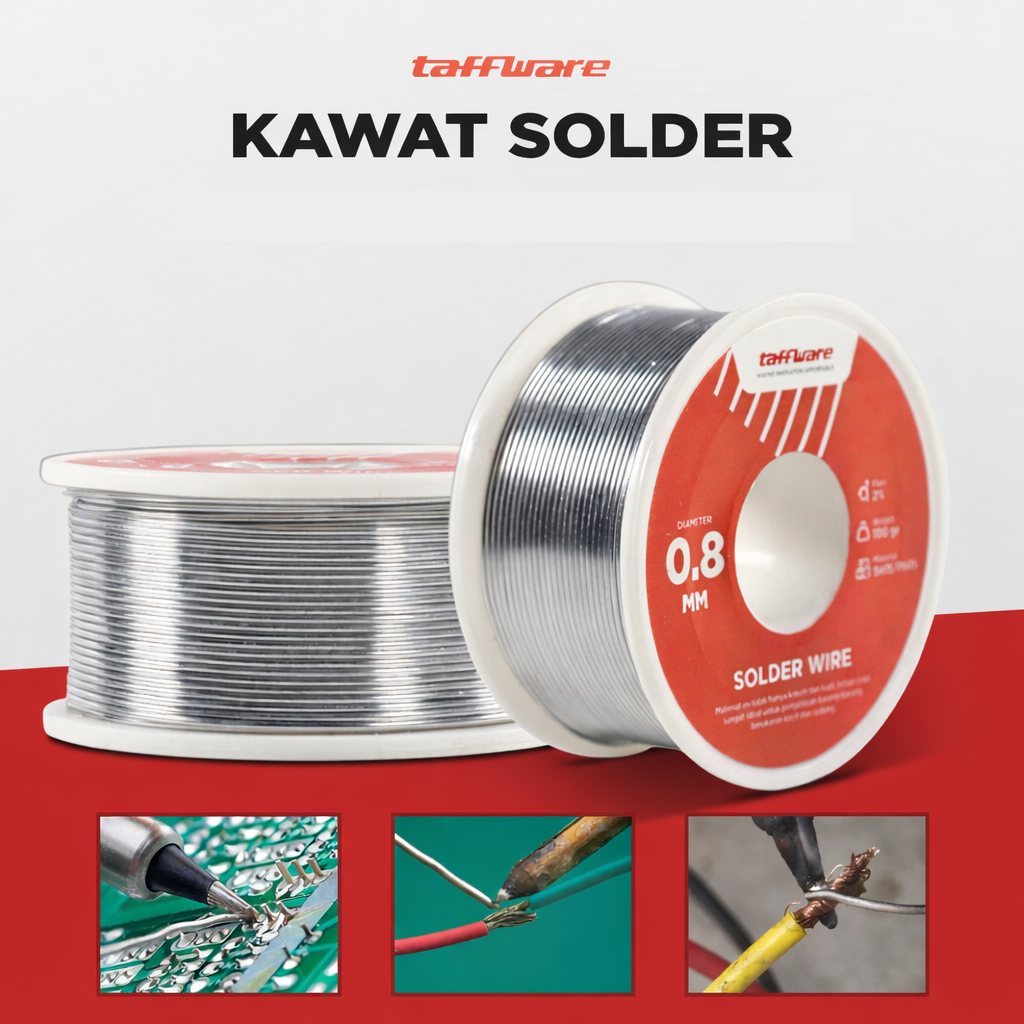 Jual Taffware Kawat Timah Solder Sn35/Pb65 100 g - B-2 | Jakmall.com