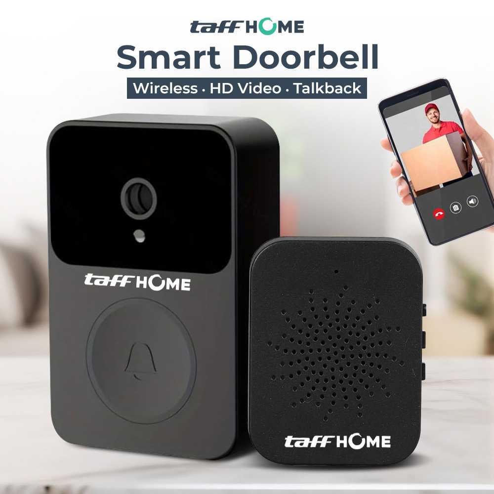 Jual TaffHOME Bel Rumah Kamera Smart Doorbell HD Voice Changer