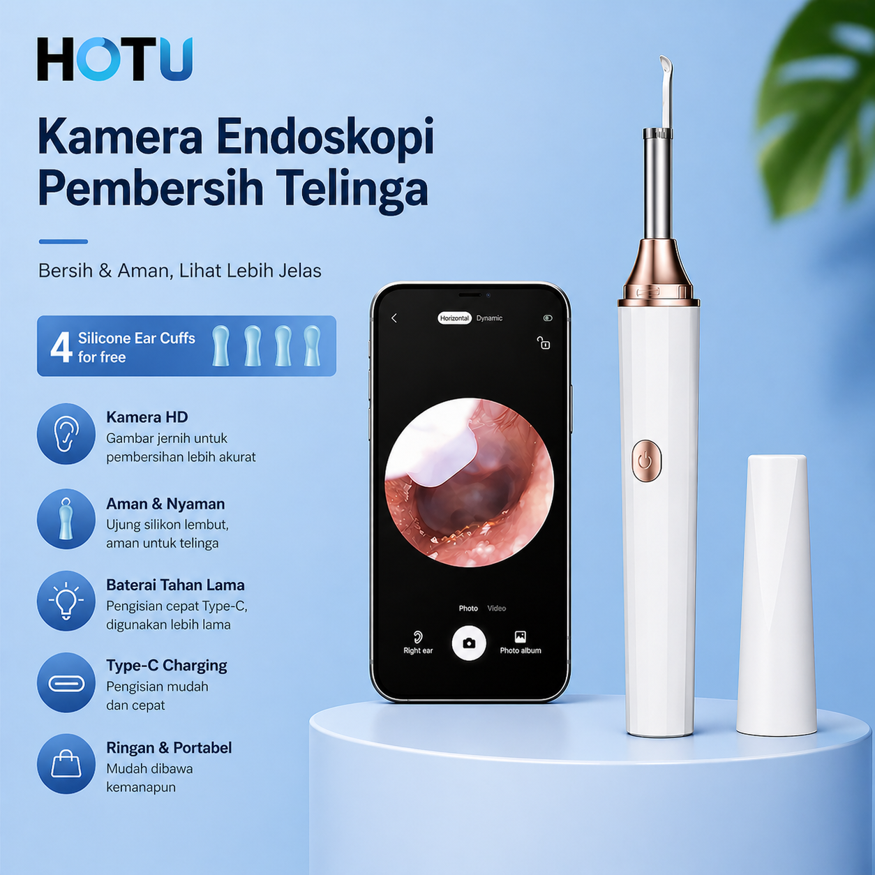 Jual HOTU Kamera Pembersih Telinga Korek Kuping Otoskop | Jakmall.com