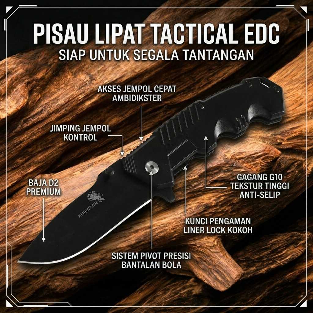 Jual KNIFEZER Pisau Lipat EDC Tactical Folding Outdoor Survival