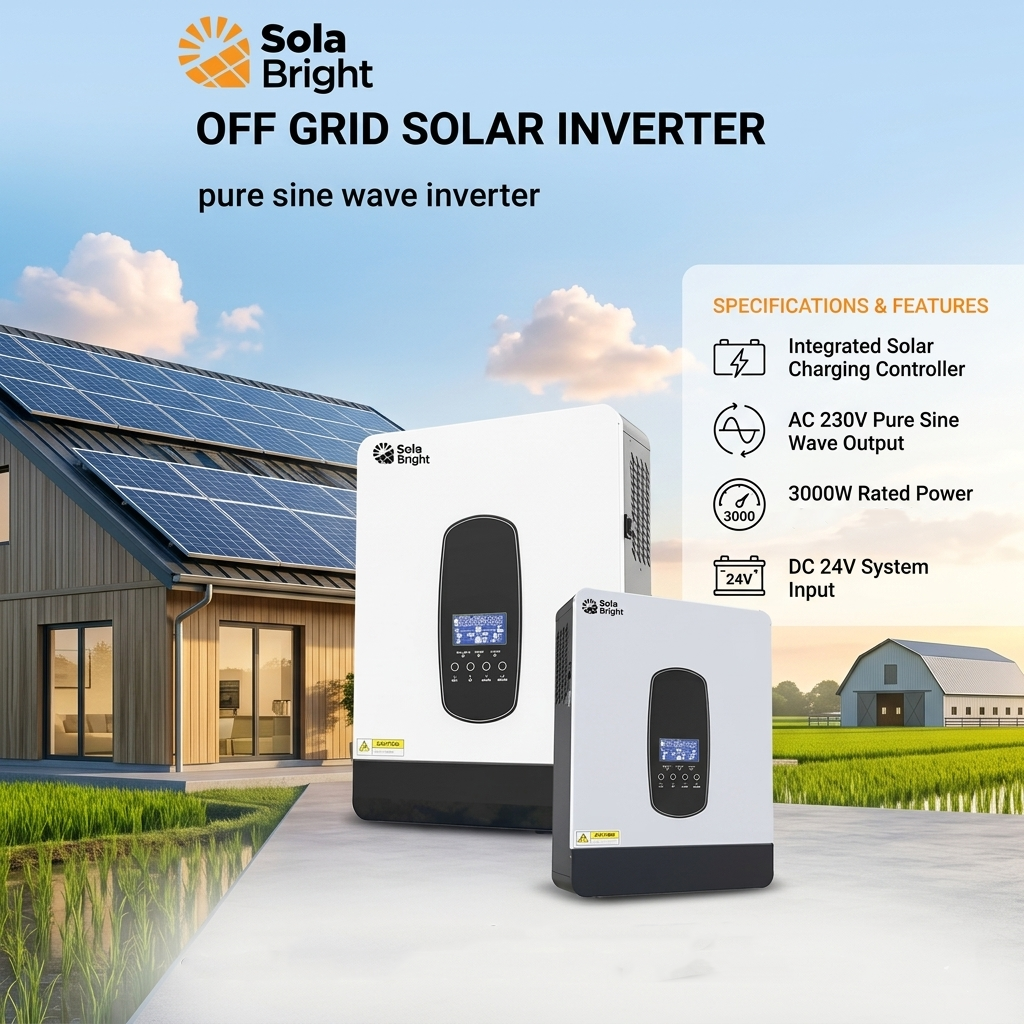 Jual SolaBright Inverter Solar Controller Hybrid DC 24V to AC