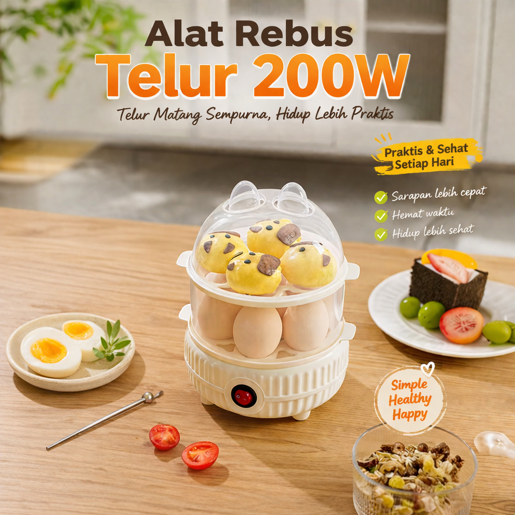 Jual OVOLUX Alat Rebus Telur 14 Butir Electric Egg Steam Double