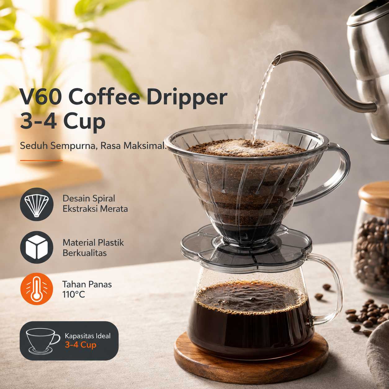 Jual One Two Cups V60 Coffee Dripper Alat Seduh Kopi Manual