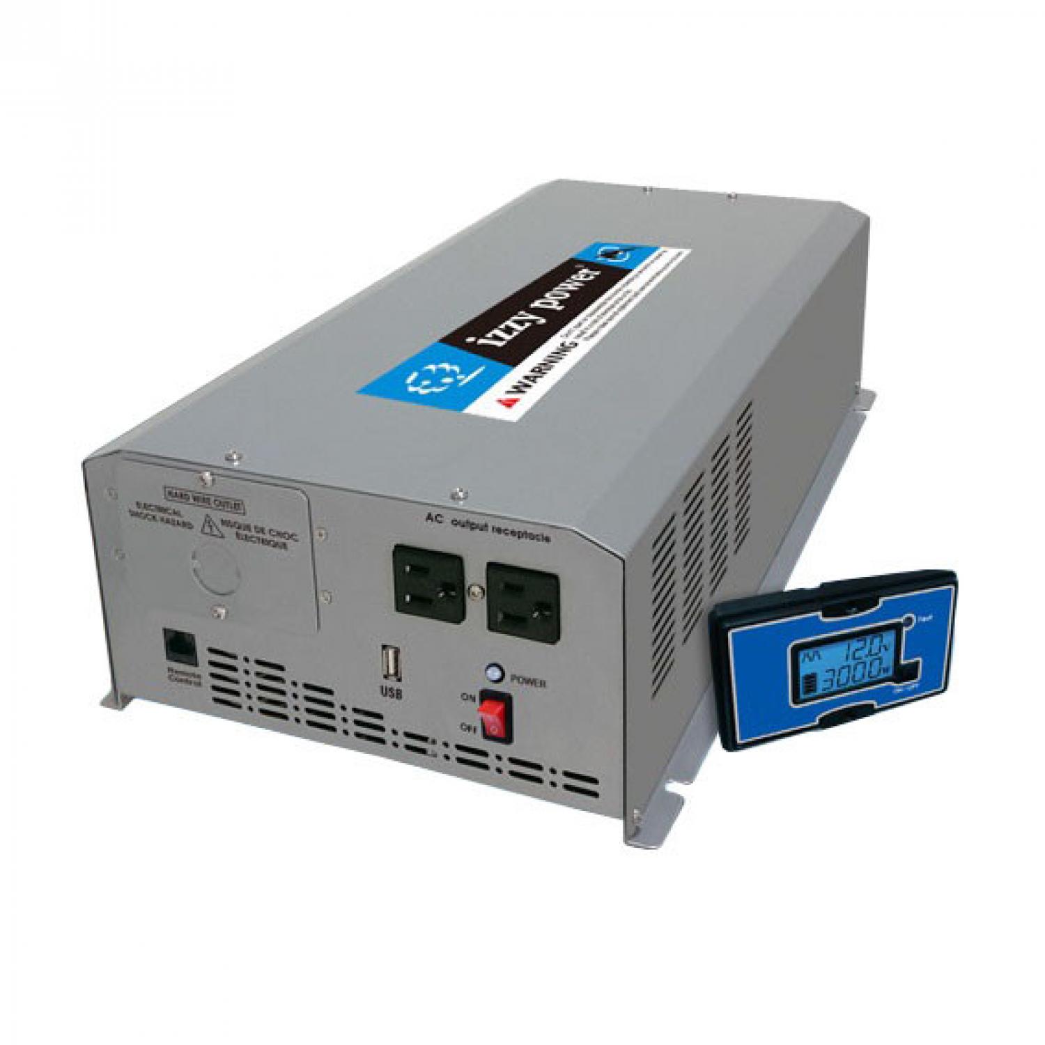 Jual IZZY POWER DC to AC Car Inverter 3000 Watt 12 Volts with 2A