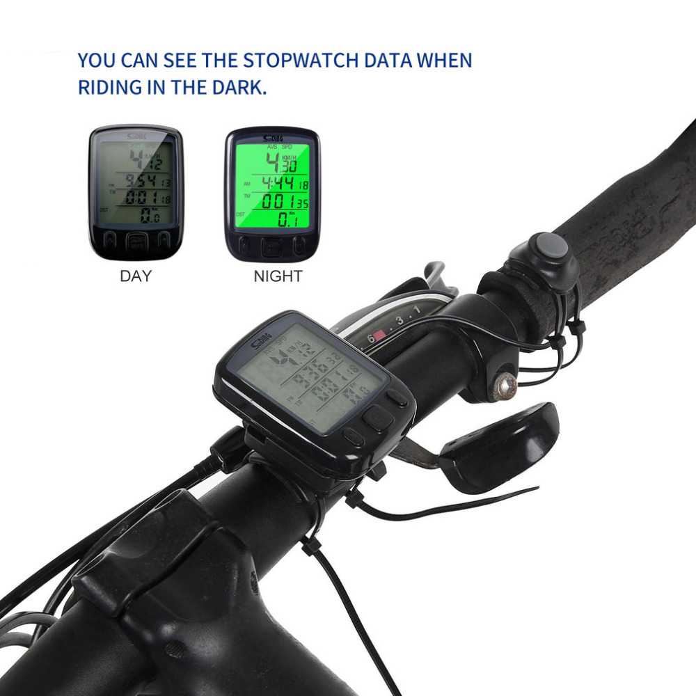 Jual SunDING Speedometer Sepeda Backlight LCD Bike Handlebar